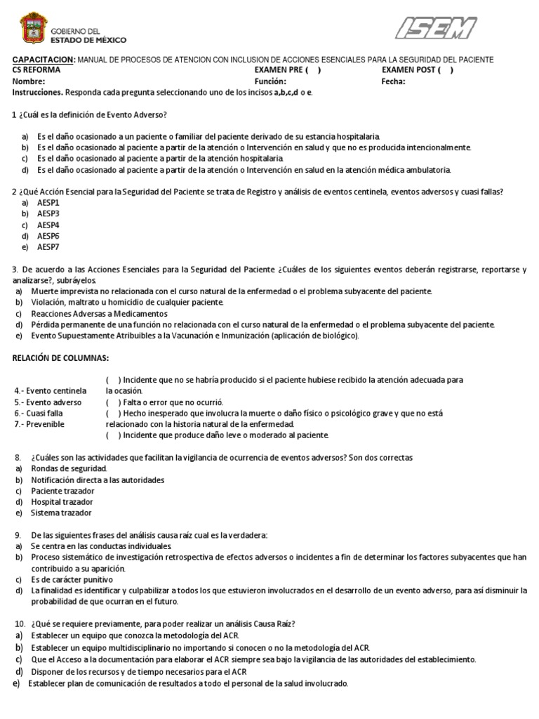 Examen Procesos Aesp | PDF