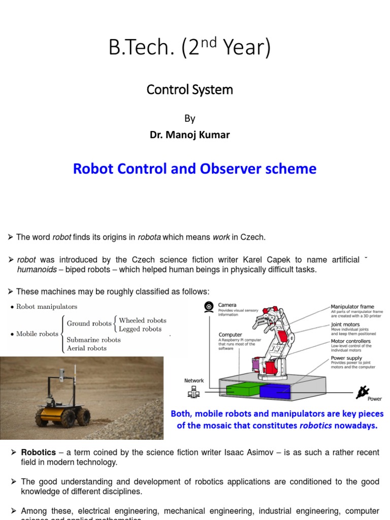 Unit 4 Robot Control and Observer Scheme | PDF
