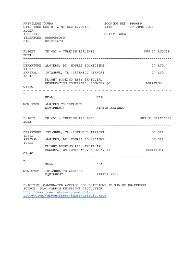 Chabat Telex | PDF | Civil Aviation | Airliner
