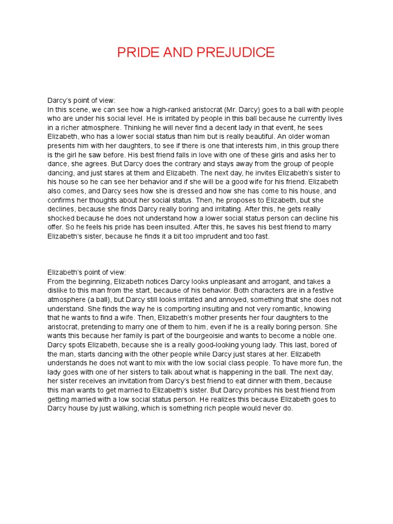 ? PRIDE AND PREJUDICE by Jane Austen | PDF | Mr. Darcy | Pride And ...