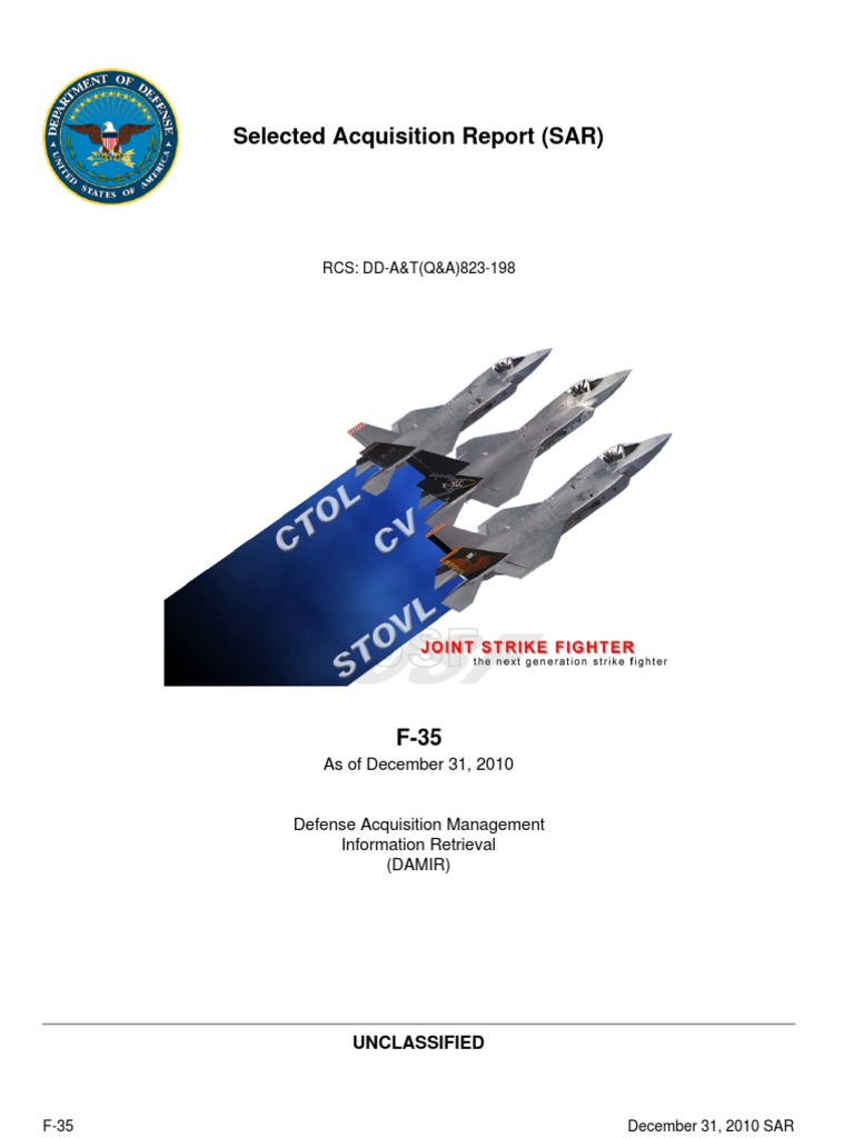 F 35 Sar | PDF | Lockheed Martin F 35 Lightning Ii | Military Aviation