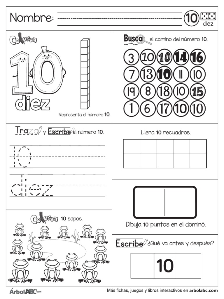 Cuaderno Numeros 10a20 | PDF