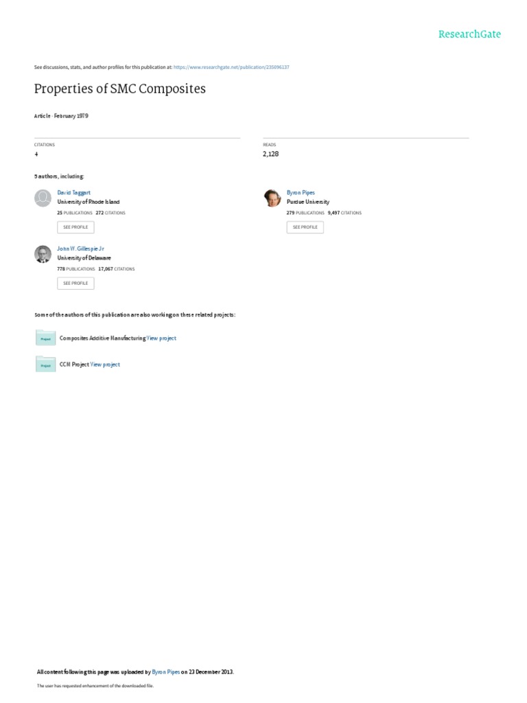 Properties of SMC Composites | PDF