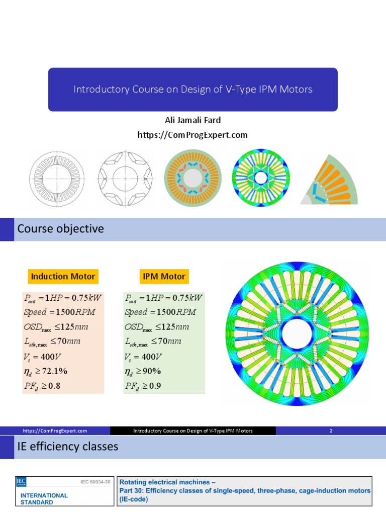Introductory Course On Design of V-Type IPM Motors | PDF