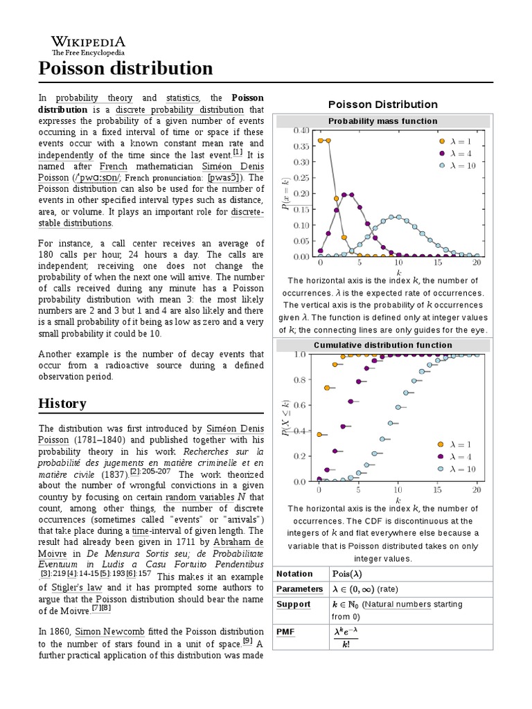 Poisson Distribution | PDF