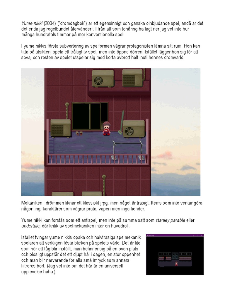Yume Nikki Och Trasighet | PDF