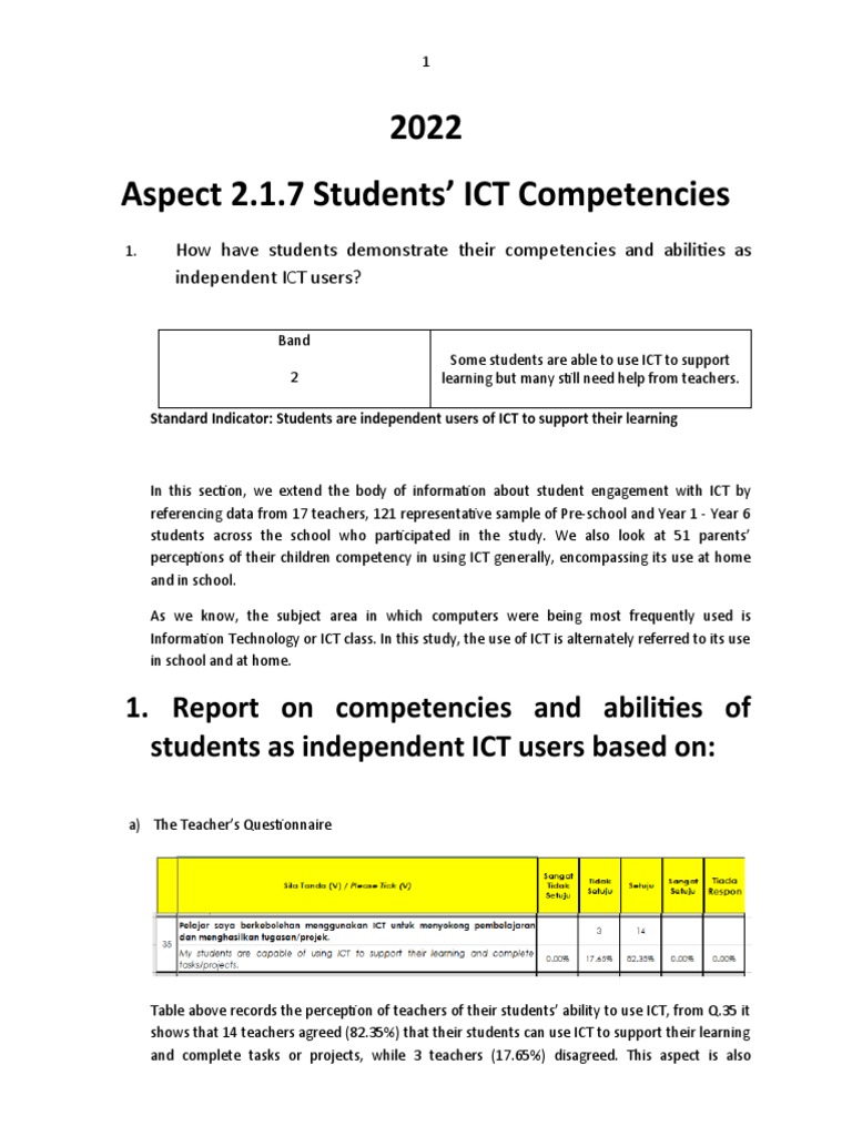 (2022) 2.1.7 Students' ICT Competencies | PDF | Educational Technology ...