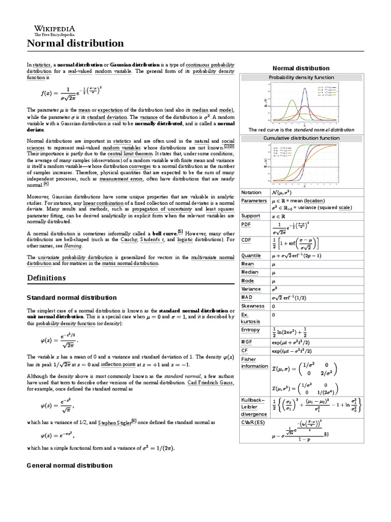 Normal Distribution | PDF