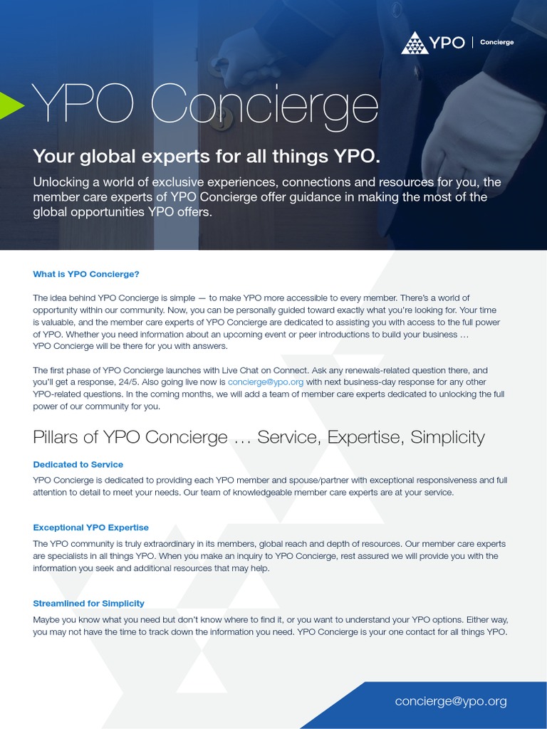YPO Concierge | PDF | Expert | Learning