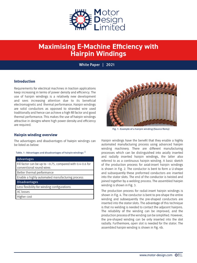 Hairpin Windings for E-Machine Efficiency | PDF | Alternating Current ...