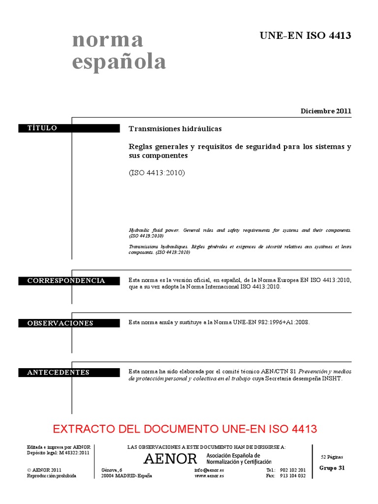 (EX)UNE-EN_ISO_4413=2011 | PDF