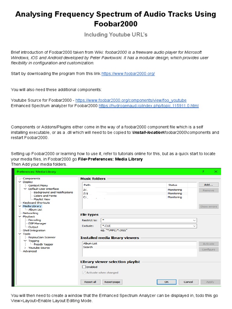 Analysing Frequency Spectrum of Audio Tracks Using Foobar2000 | PDF ...