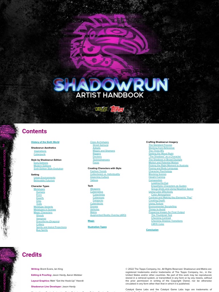 Shadowrun ArtistHandbook v01.00.00 | PDF | Film Noir