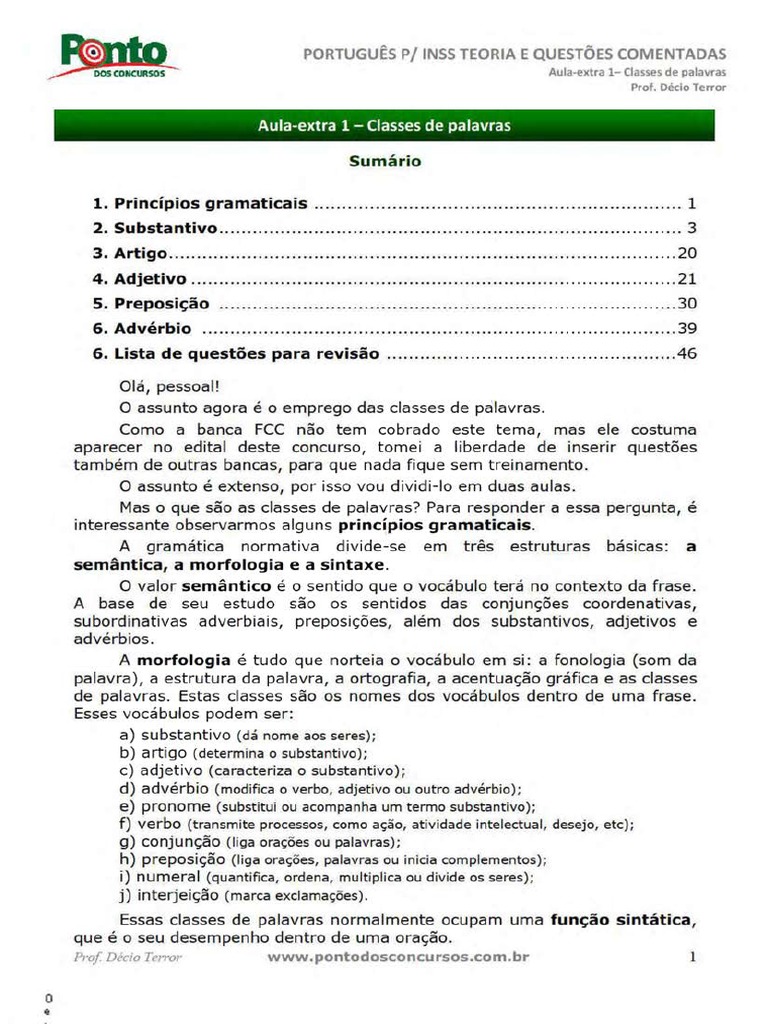 Aula Extra 1 - Parte1 | PDF