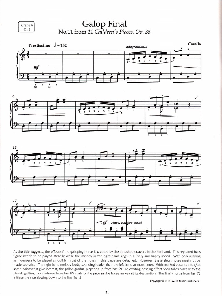 ABRSM 20212022 Gr6 C5 Galop Final by Casella | PDF