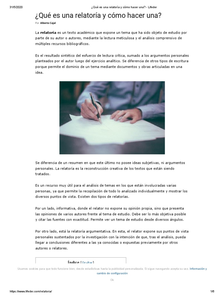¿Qué Es Una Relatoría y Cómo Hacer Una - Lifeder | PDF | Pinocho | Autor