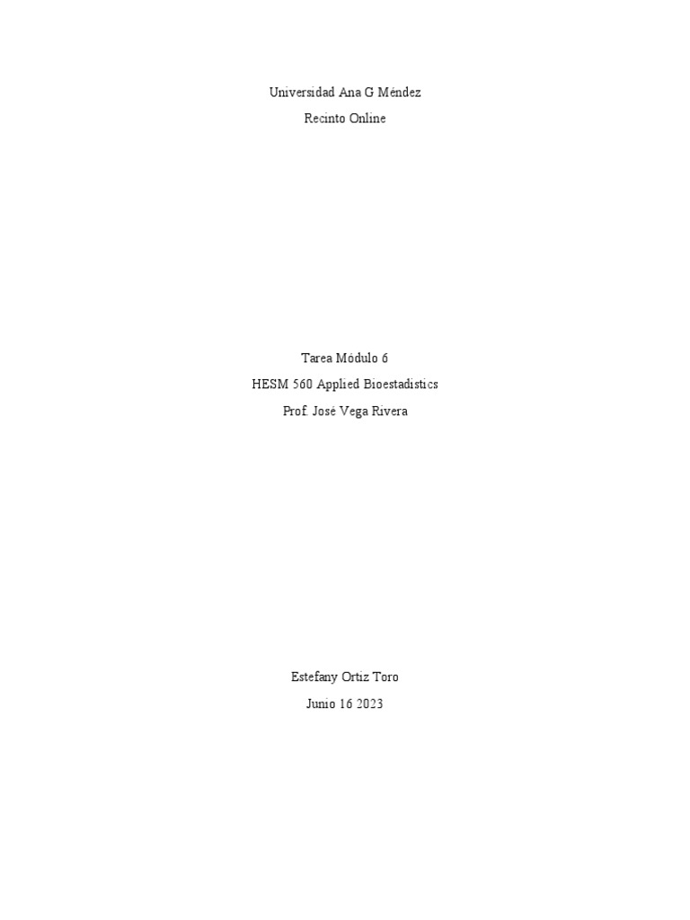 Tarea Modulo 6 | PDF