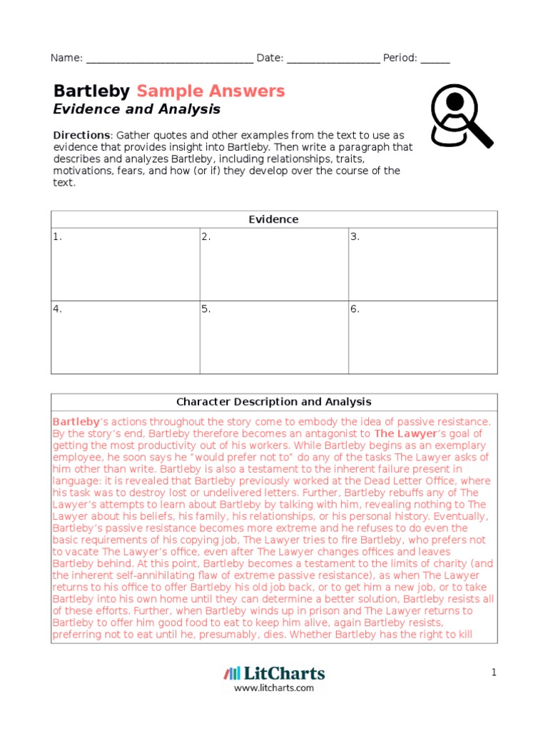2. Character Analysis Sample Answers | PDF