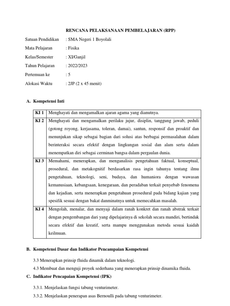 RPP Ujian PLP | PDF