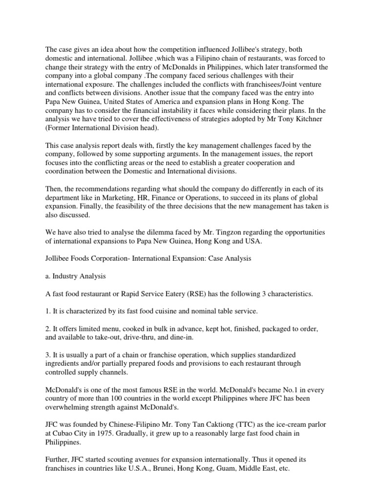 Jollibee | PDF | Human Resource Management | Strategic Management