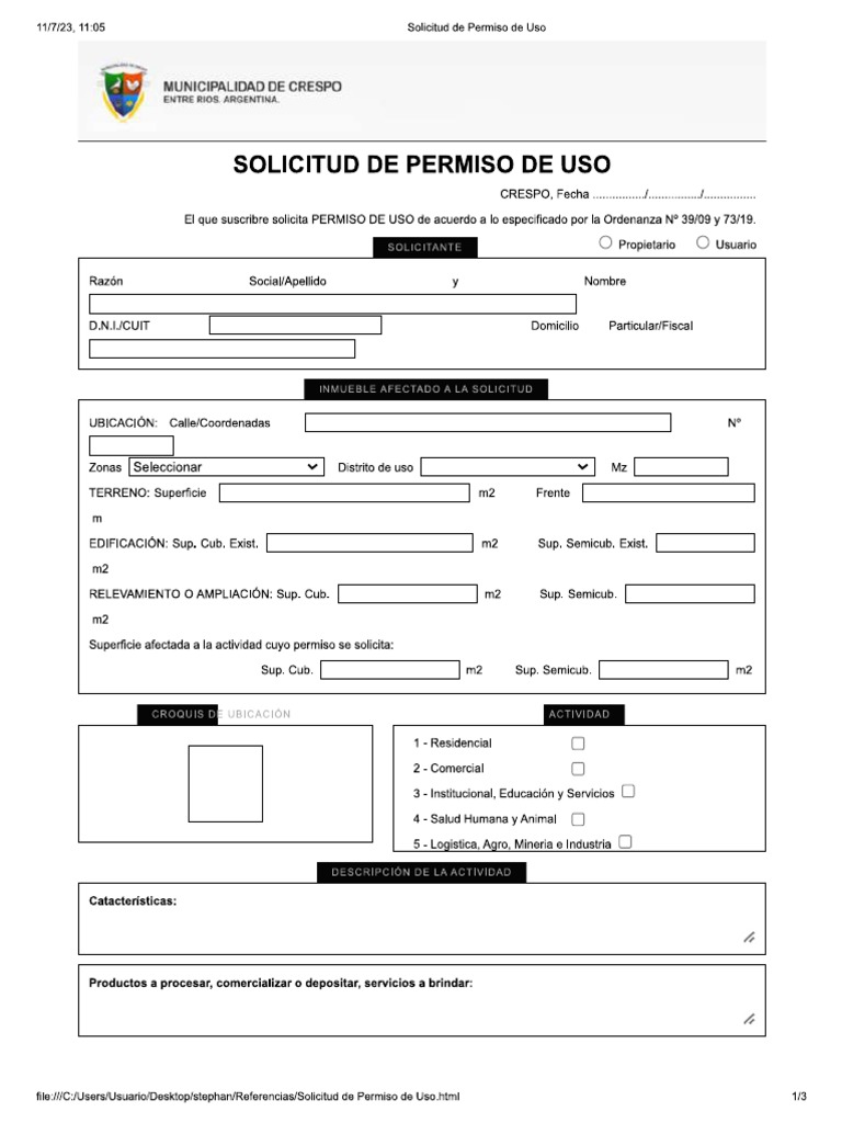 Permiso de Uso | PDF
