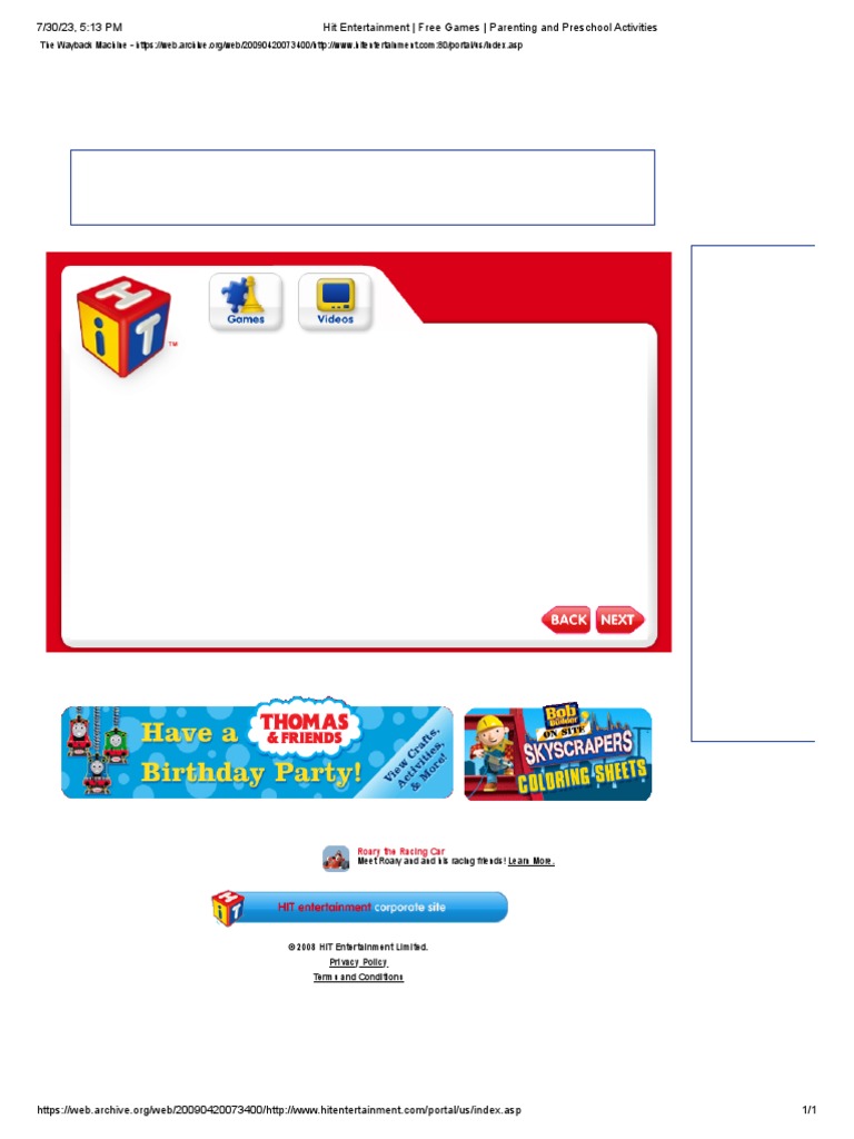 Hit Entertainment - Free Games - Parenting and Preschool Activities ...