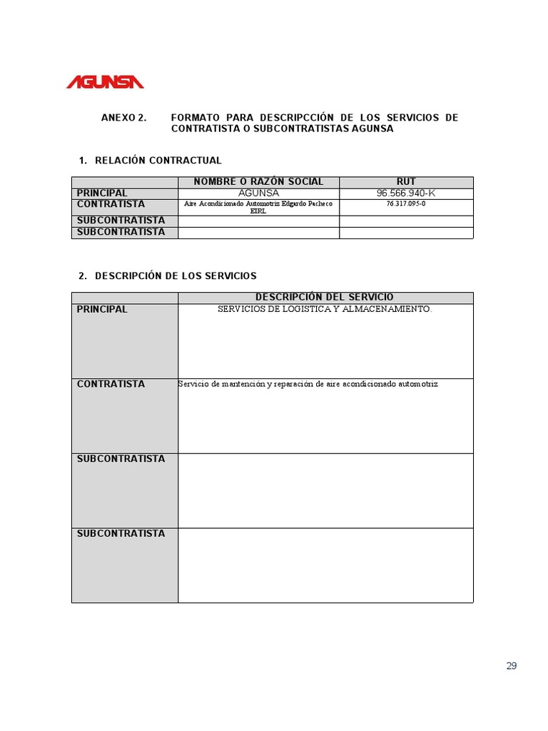 Descripción de Servicios | PDF