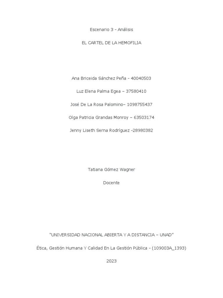 Escenario 3 Análisis - Ética, Gestión Humana Y Calidad en La Gestión ...