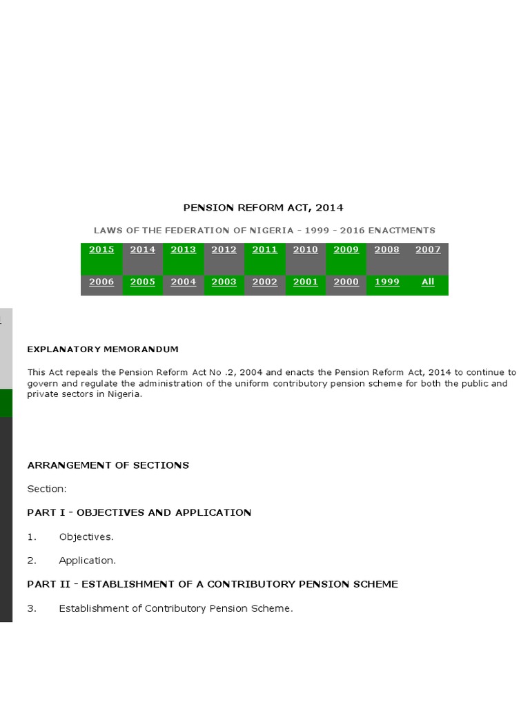 Pension Act 2014 | PDF