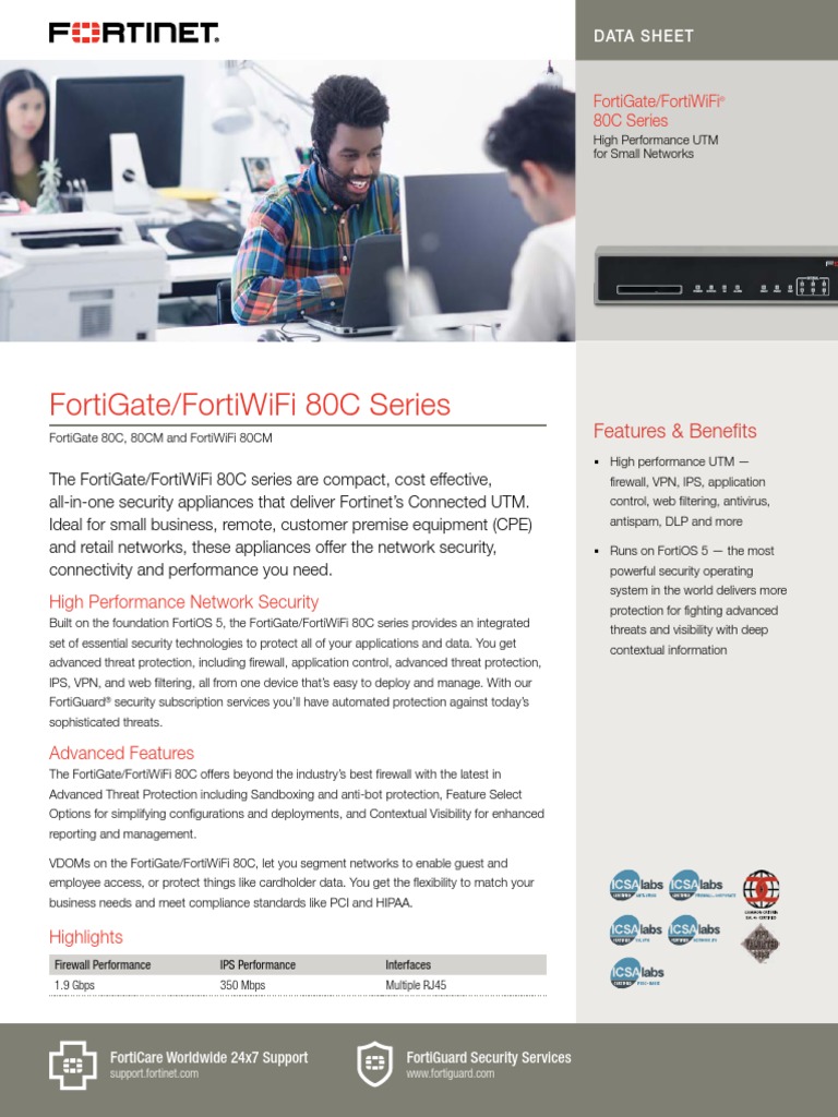 FortiGate 80C | Download Free PDF | Computer Network | Firewall (Computing)