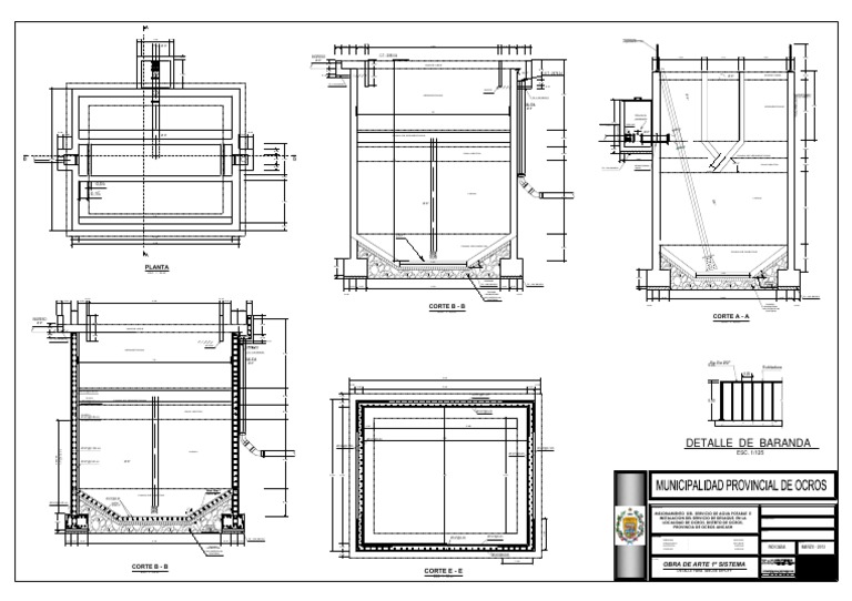 Sist - Desague - O. A.Tanque Inhoff 1º Sistema-Pl - Tanque Imhoff (2) - A1 | PDF