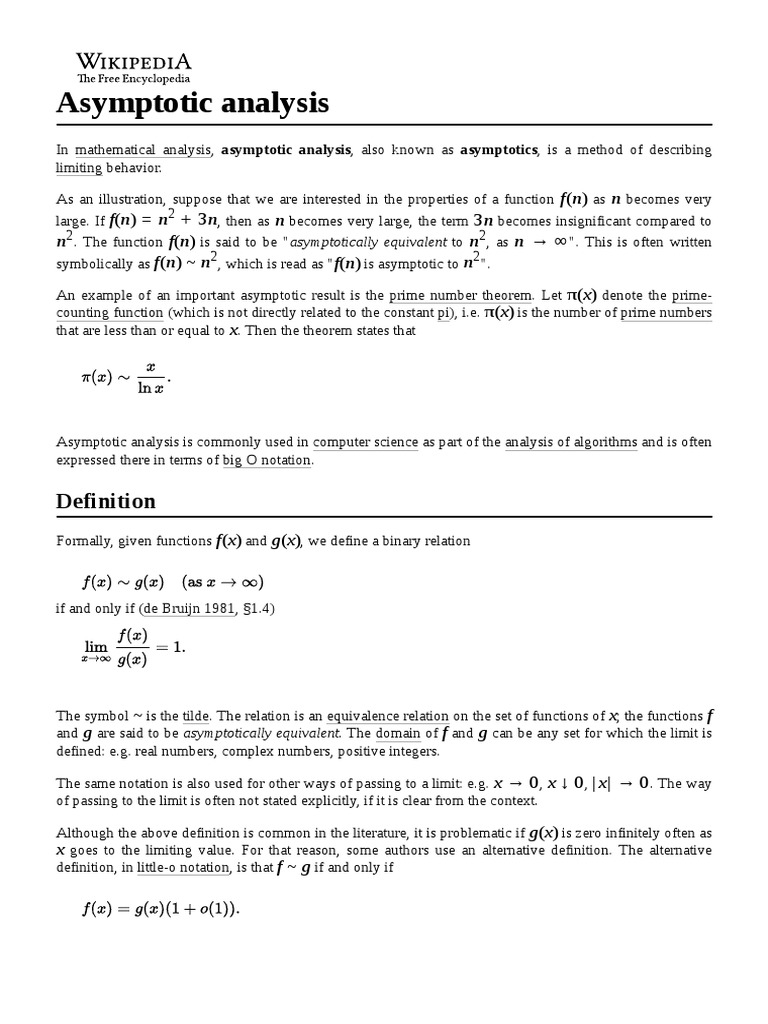 Asymptotic Analysis | PDF