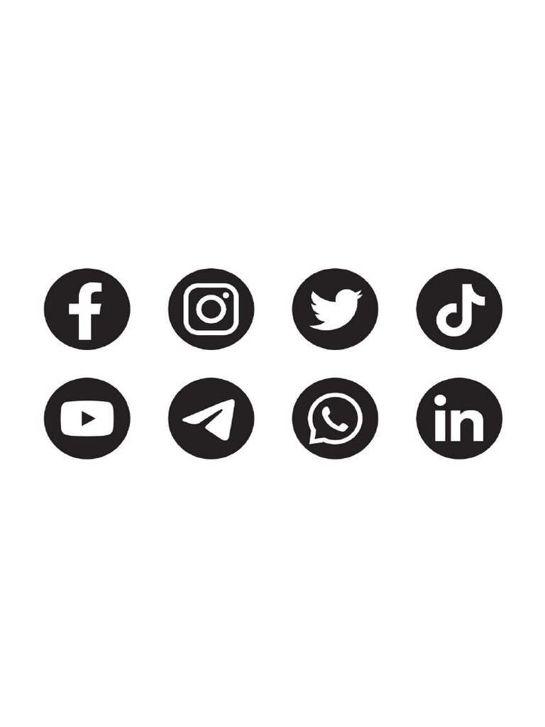 Set of Social Media Icon in Round Bakground Free Vector | PDF