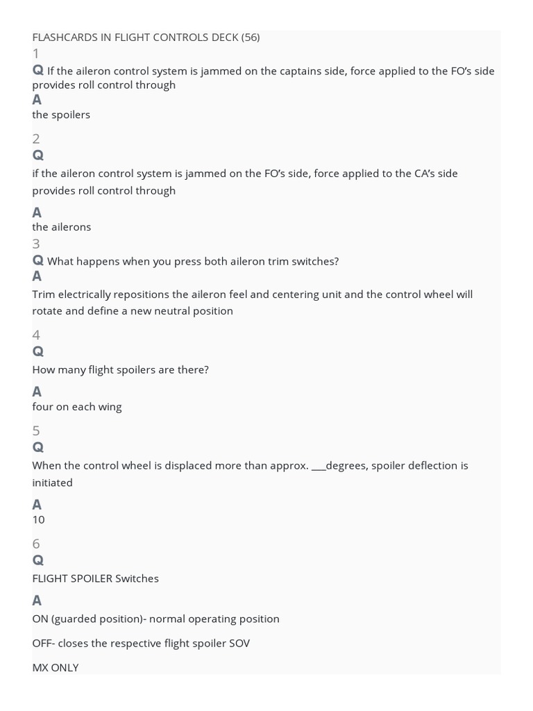 B737 Flight Control Systems Overview | PDF | Aircraft Flight Control ...