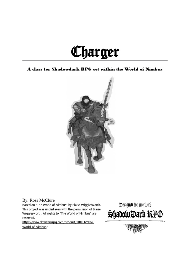 Charger class for Shadowdark | PDF