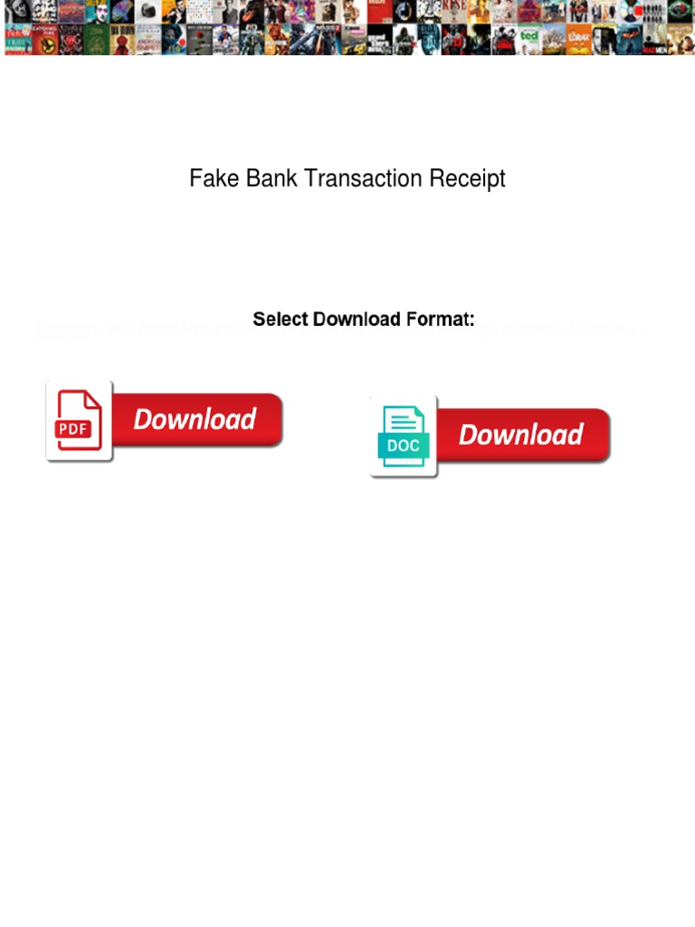Fake Bank Transaction Receipt | PDF | Receipt | Credit Card
