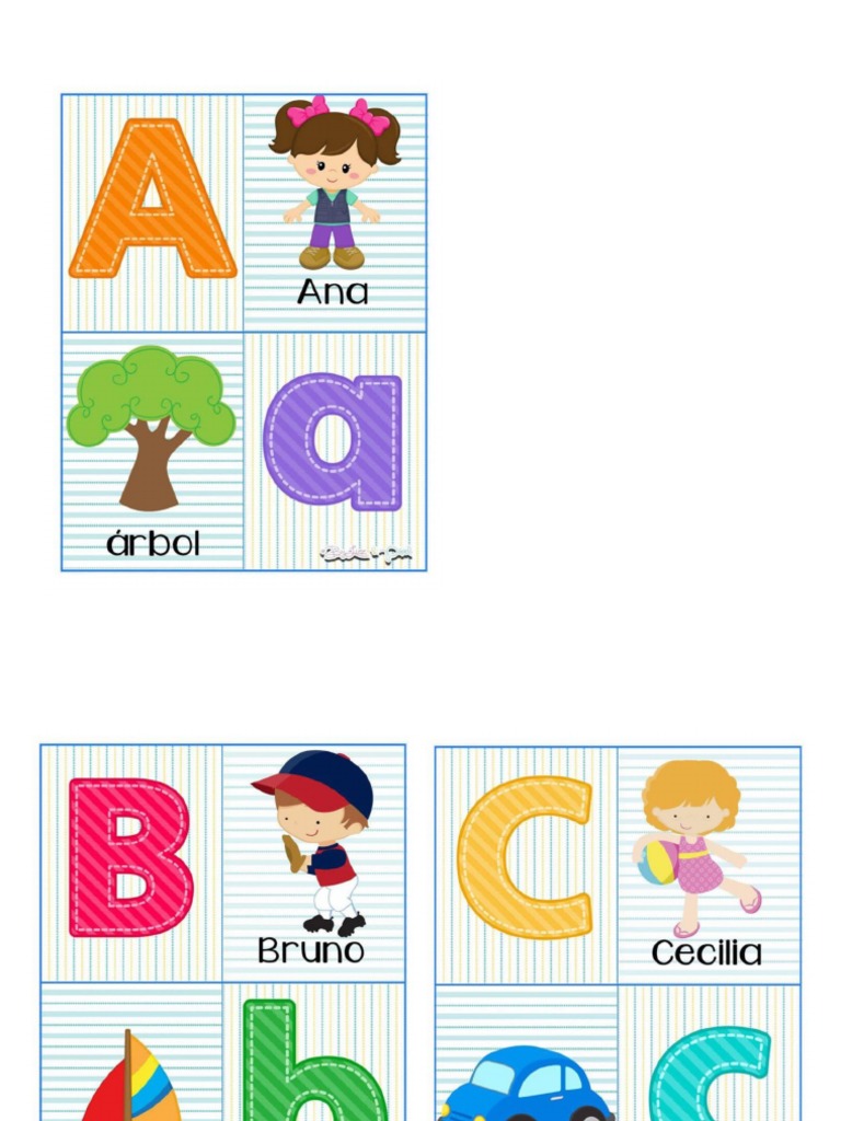 Tarjeta Didactica Del Abecedario | PDF