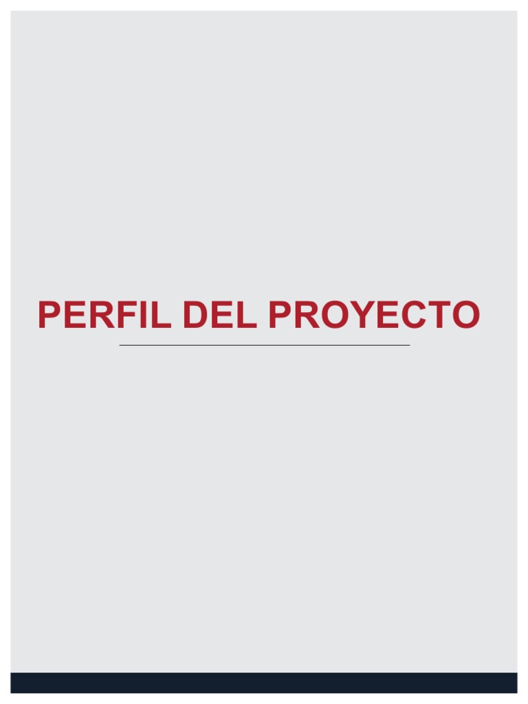 GUÍA PERFIL DE PROYECTO 202315 | PDF | Software | Business