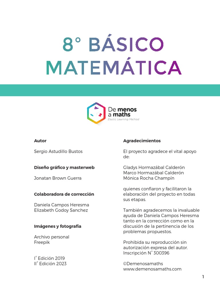 LIbro 8vo 2023 Muestra | PDF | Multiplicación | Entero