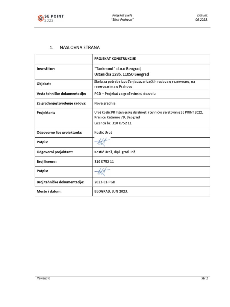 Projekat Skele TM | PDF