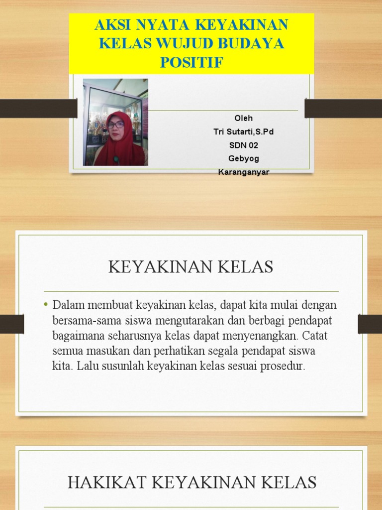 Membangun Keyakinan Kelas Positif | PDF