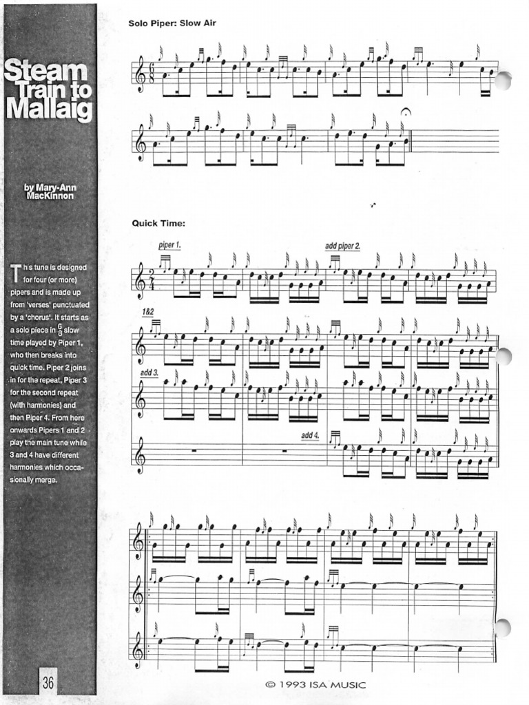 Steam Train To Mallaig - Bagpipe | PDF