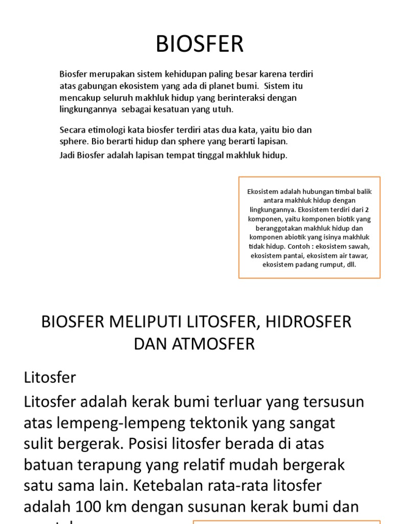 Pengertian Biosfer | PDF