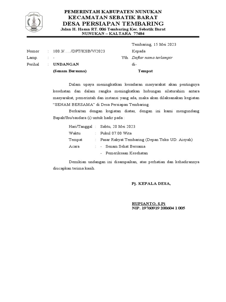 Undangan Senam-Cr7 | PDF