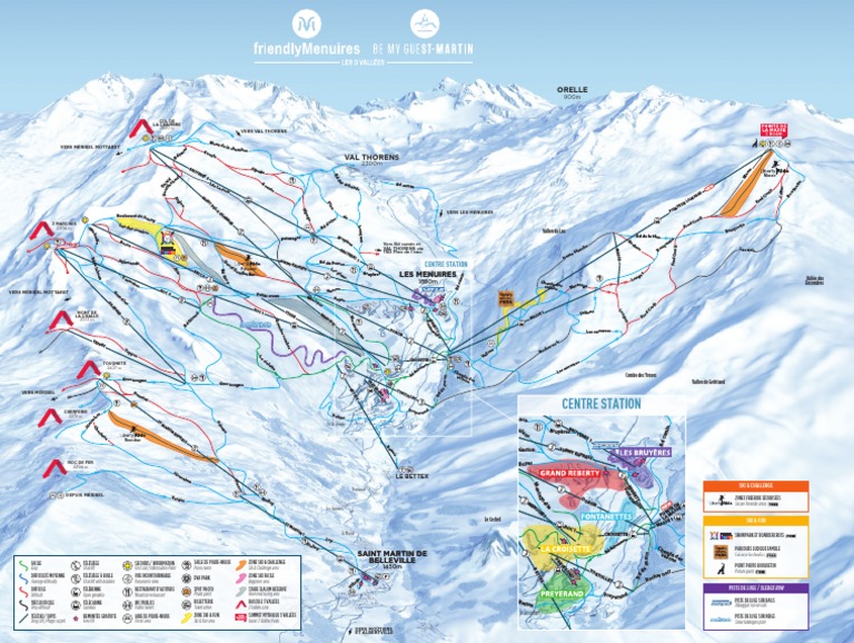 Plan Pistes Menuires Saint Martin | PDF