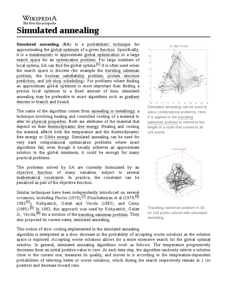 Simulated Annealing | PDF | Systems Theory | Mathematical Optimization
