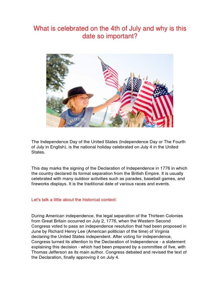 What Is Celebrated On The 4th of July and Why Is This Date So Important ...