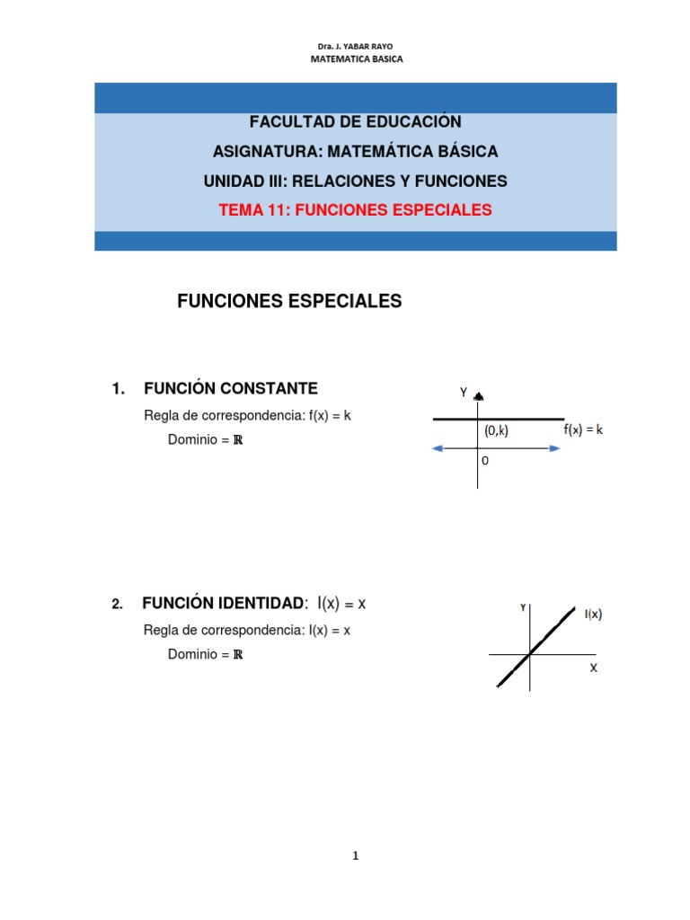 Tema 11 - Funciones Especiales | PDF | Álgebra abstracta | Objetos matemáticos