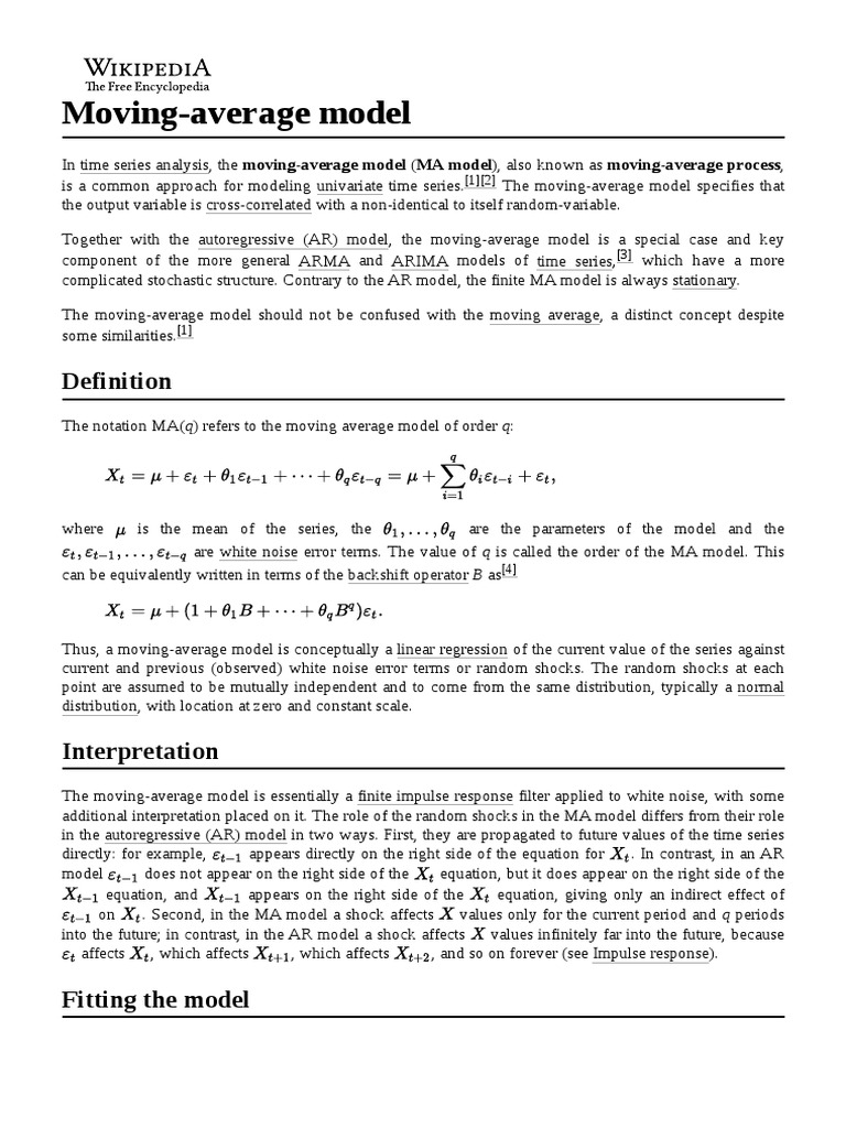 Moving-Average Model | PDF