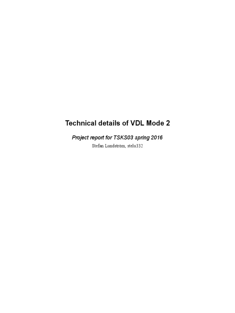 VDL M2 | PDF | Networking Standards | Telecommunications